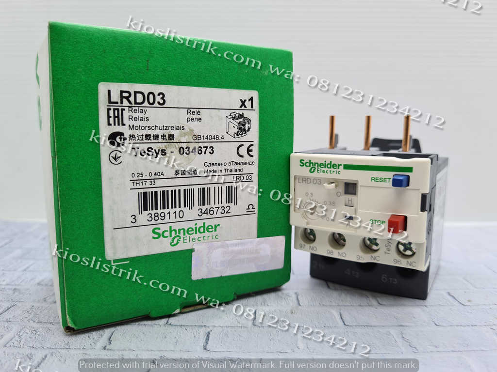 Schneider Overload Relay- Overload Relay LRD03 Schneider
