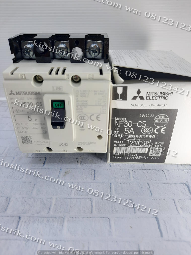 Jual MCCB/ NFB NF30-CS 3P 5A Mitsubishi