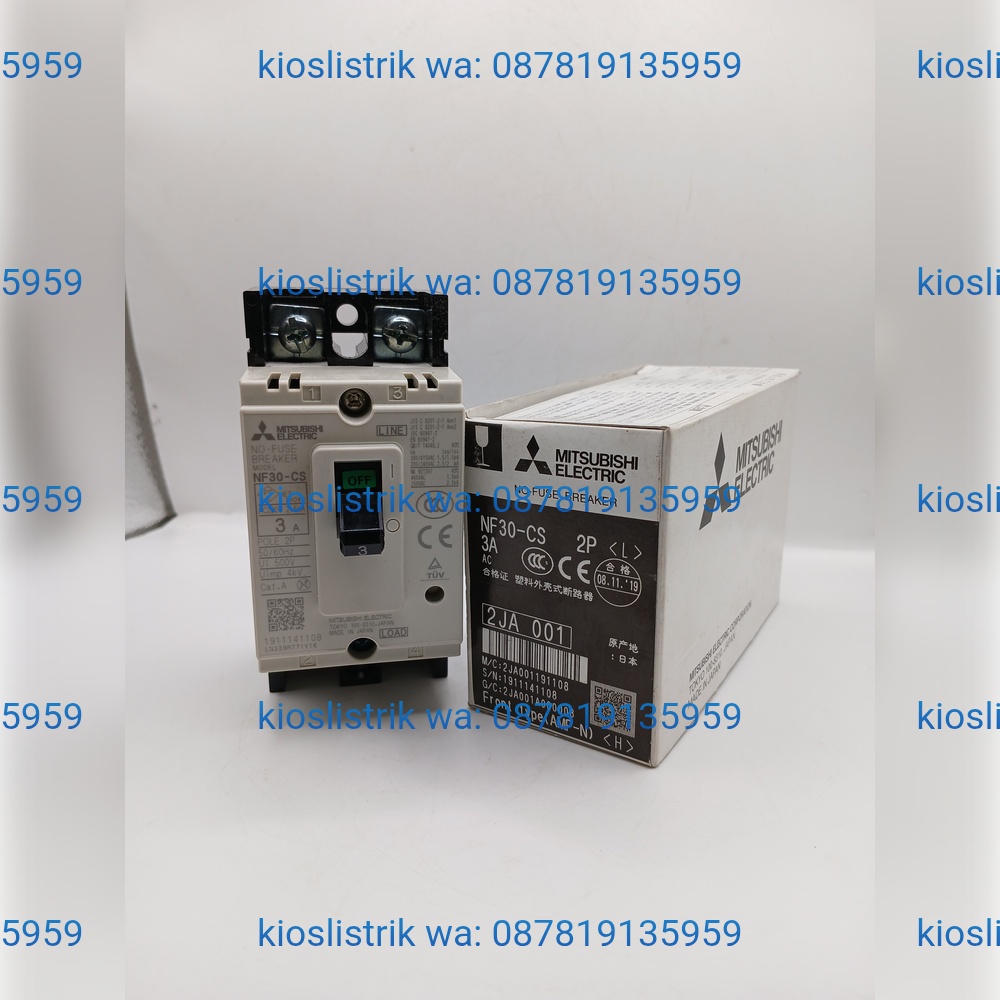 MCCB/NFB NF30-CS 2P 3A Mitsubishi- kioslistrik